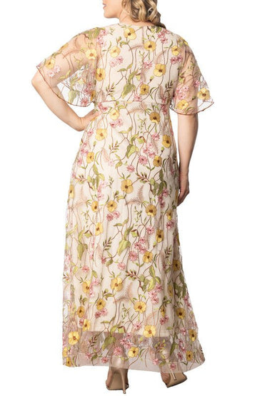 Embroidered Elegance Evening Gown - Plus – Dressbarn