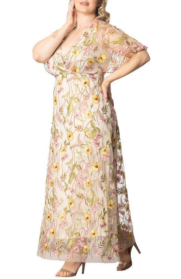 Embroidered Elegance Evening Gown - Plus – Dressbarn