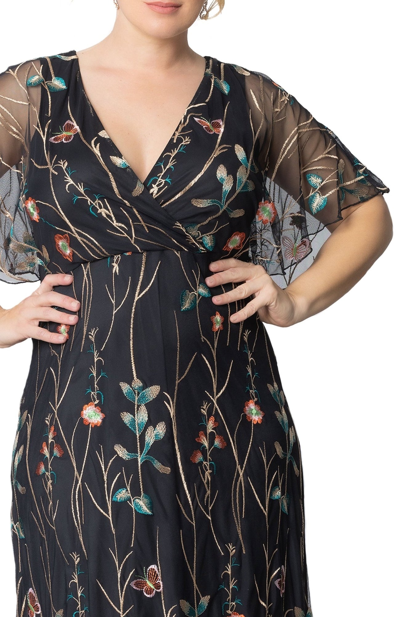 Embroidered Elegance Evening Gown - Plus – Dressbarn