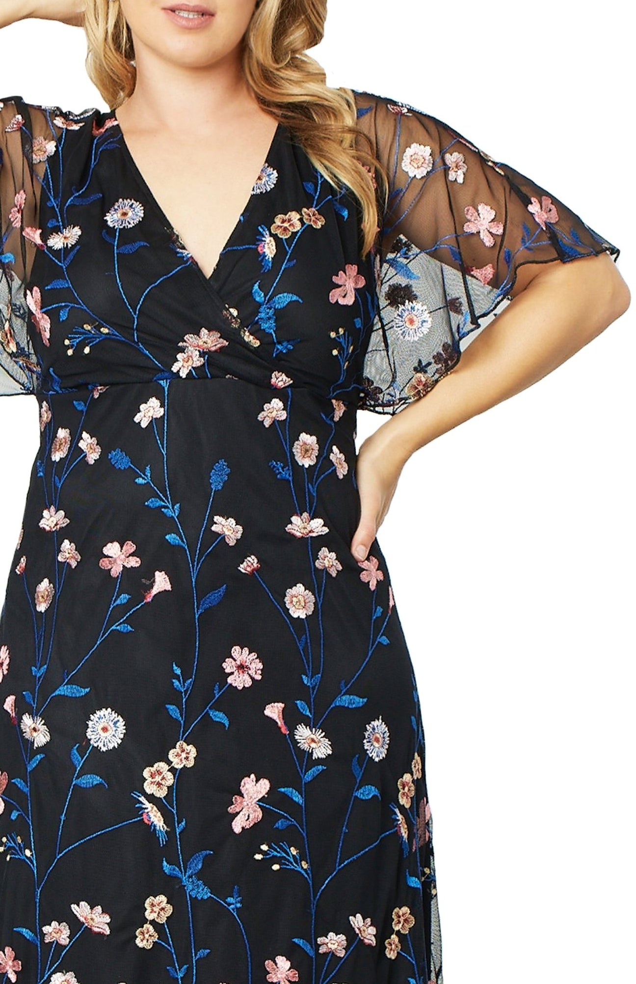 Embroidered Elegance Evening Gown - Plus – Dressbarn