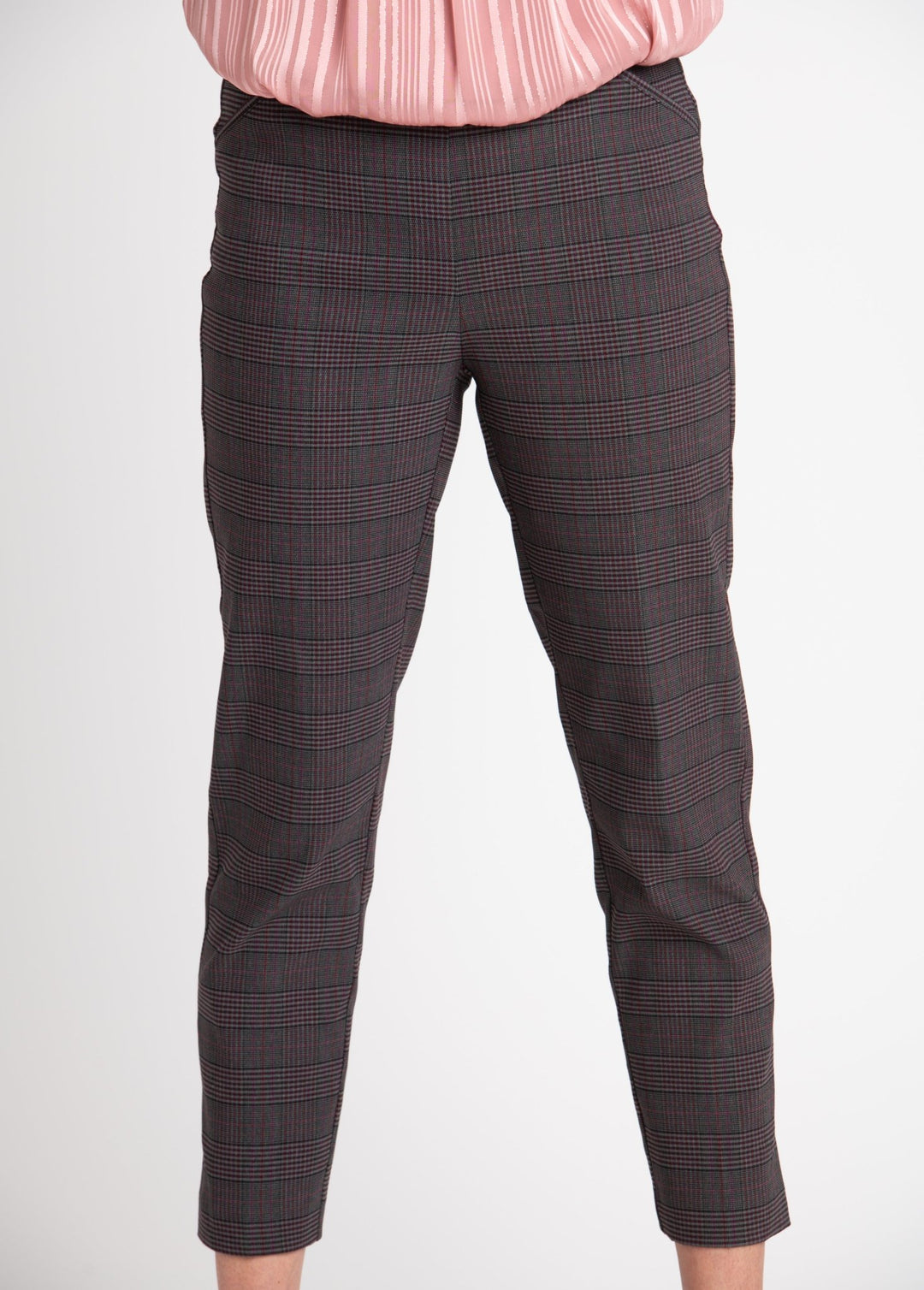 Roz & Ali™ Millennium Wine Plaid Pull On Ankle Pants – Dressbarn