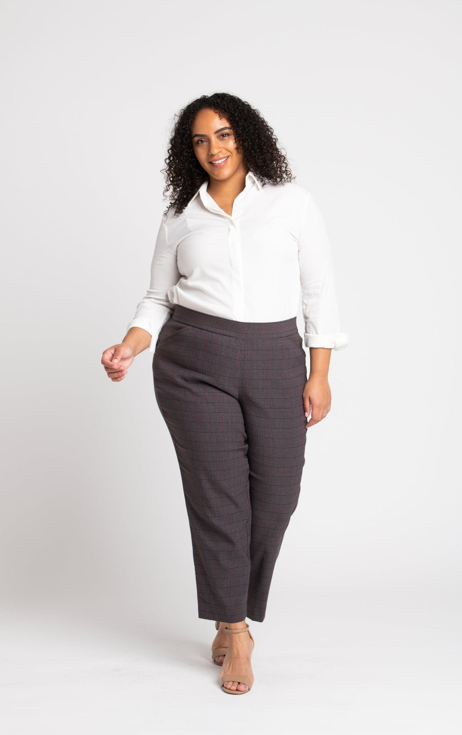 Roz & Ali™ Millennium Wine Plaid Pull On Ankle Pants - Plus – Dressbarn