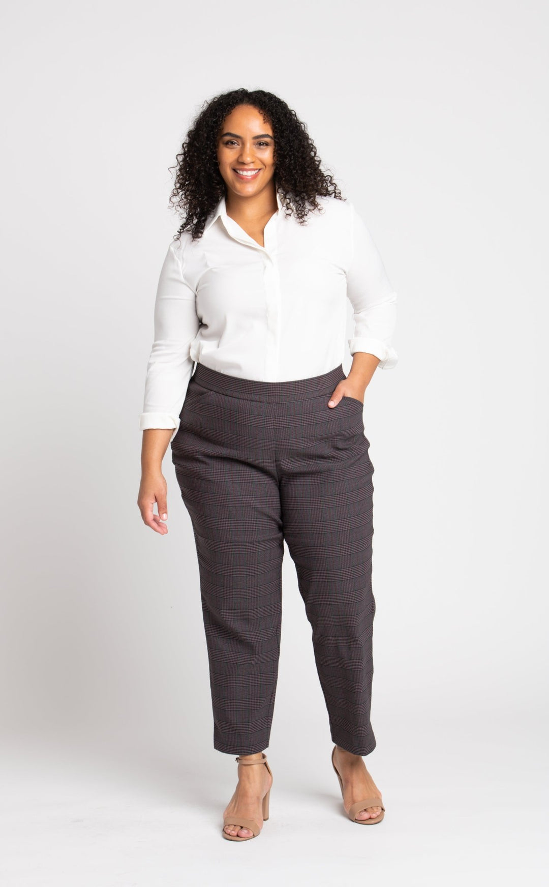 Roz & Ali™ Millennium Wine Plaid Pull On Ankle Pants - Plus – Dressbarn