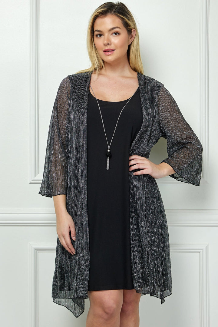 Sara Michelle 3/4 Bell Sleeve 2Fer Dress And Necklace - Plus – Dressbarn