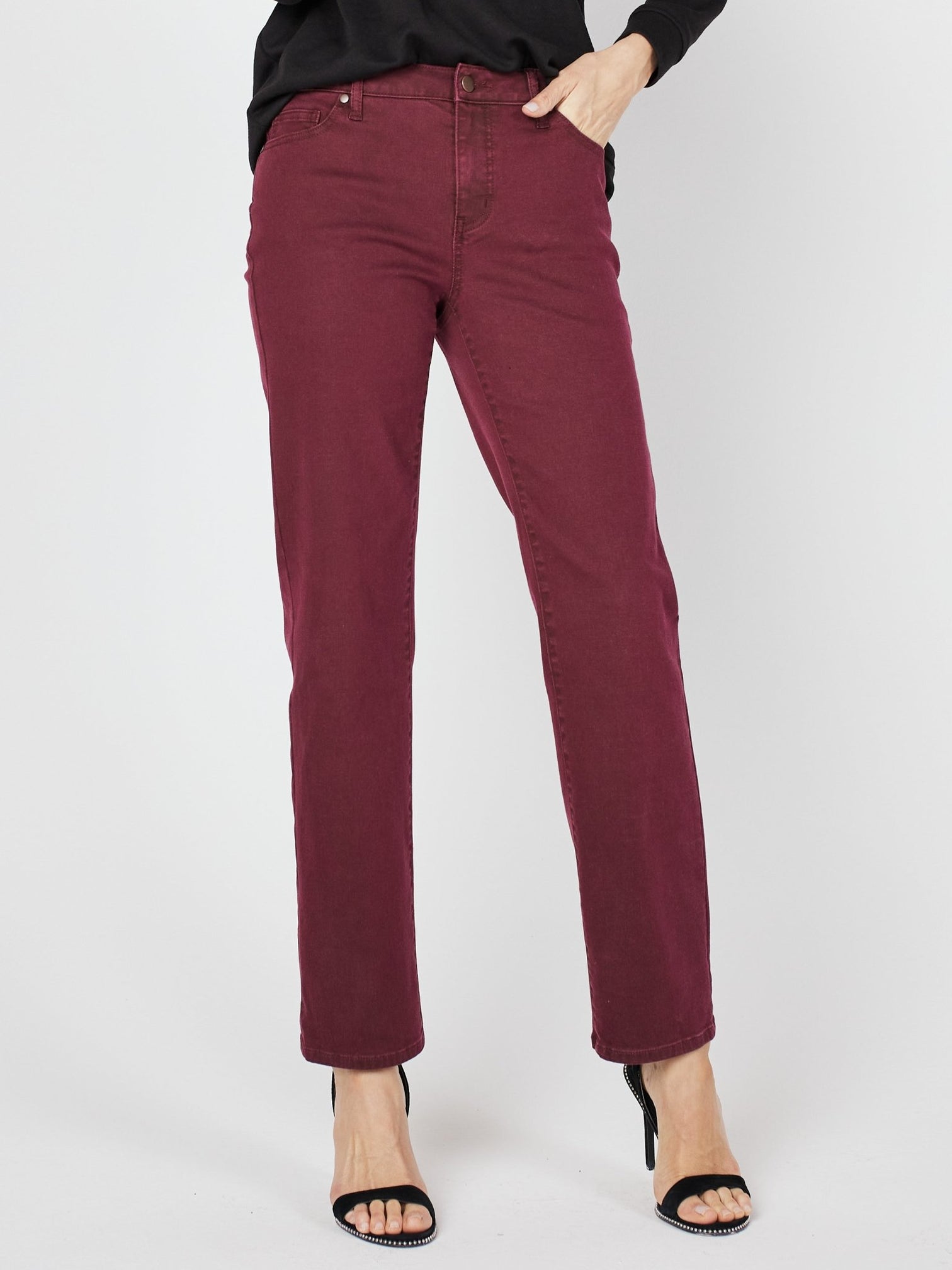Westport Signature 5 Pocket Colored Denim Straight Leg Jean – Dressbarn